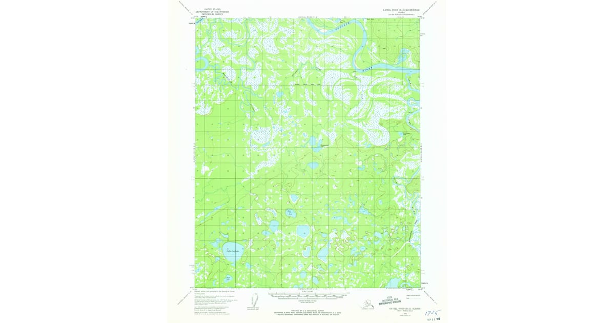 1952 Map of Kateel River B-2, Yukon-Koyukuk Borough, AK — High-Res ...