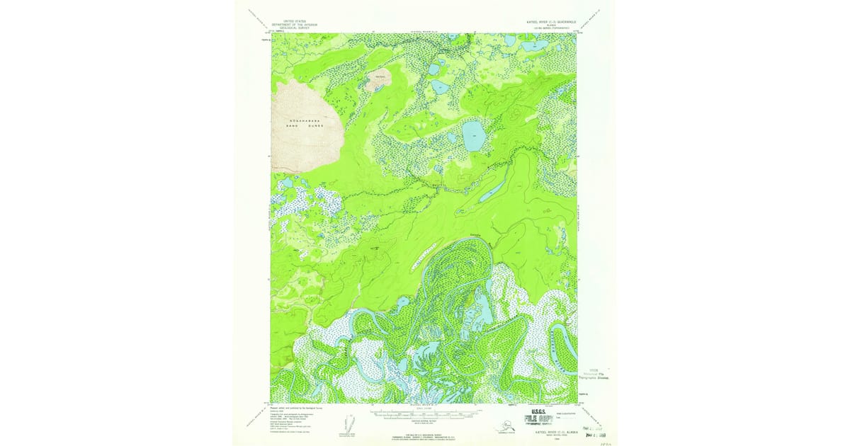 1954 Map of Kateel River C-3, Yukon-Koyukuk Borough, AK — High-Res ...