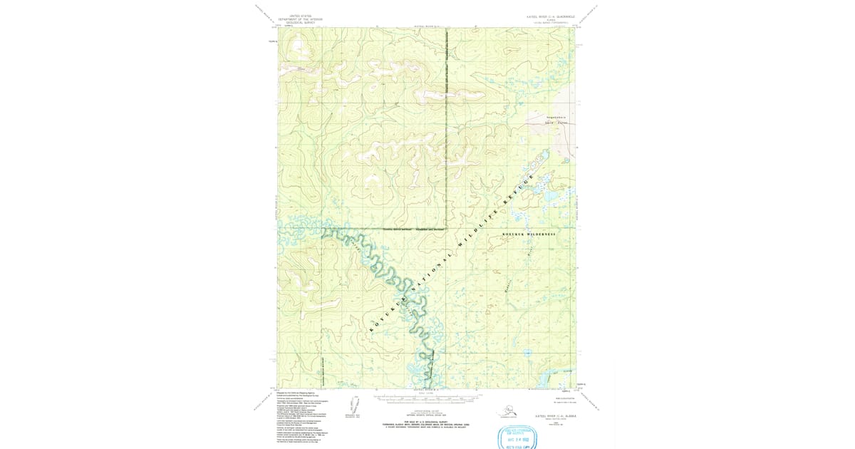 1954 Map of Kateel River C-4, Yukon-Koyukuk Borough, AK — High-Res ...