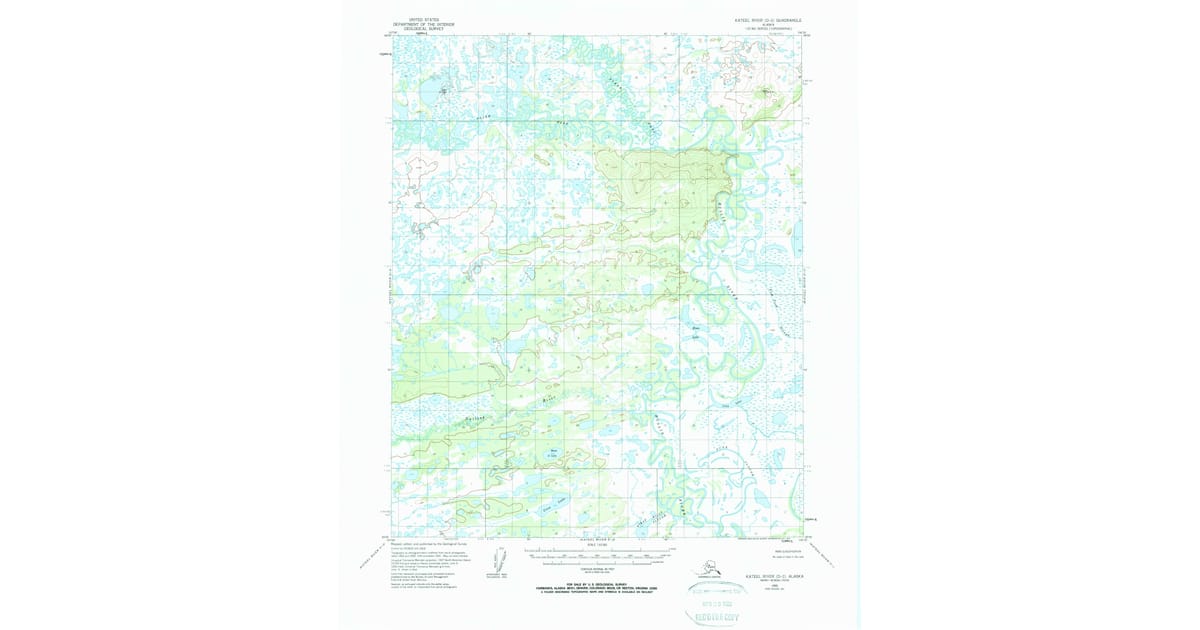1955 Map of Kateel River D-2, Yukon-Koyukuk Borough, AK — High-Res ...