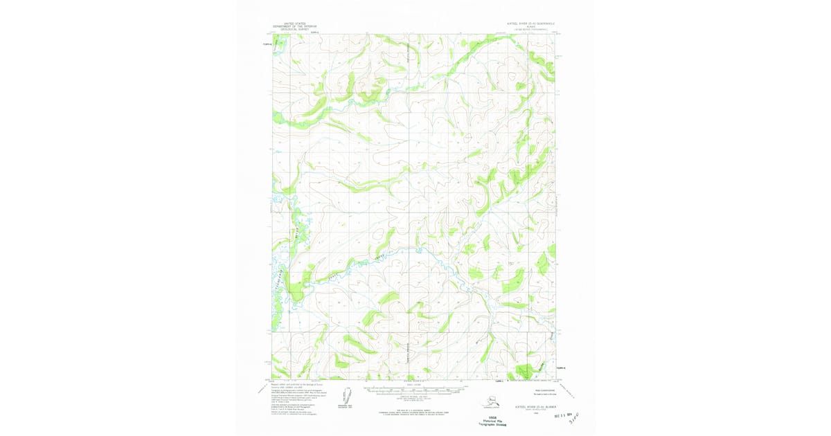1954 Map of Kateel River D-6, Yukon-Koyukuk Borough, AK — High-Res ...