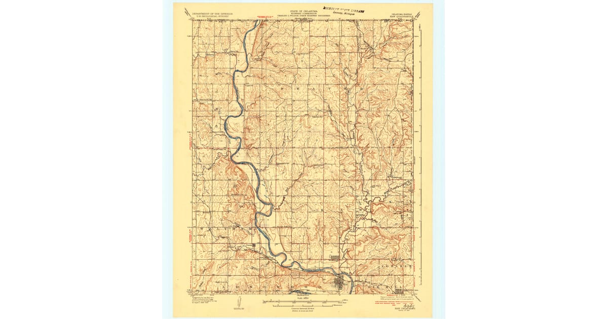 Old Maps of Uncas, OK for Metal Detecting | Pastmaps