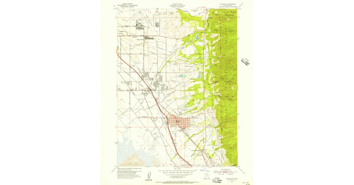 1955 Map of Kaysville, UT — High-Res | Pastmaps