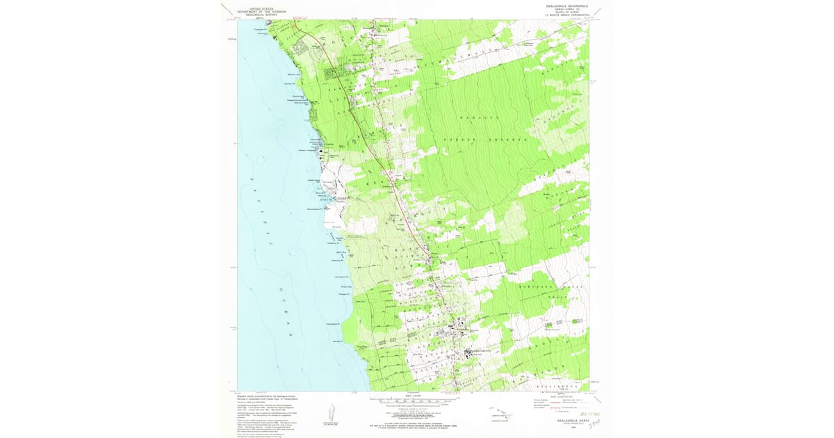 1982 Map of Kealakekua, HI — High-Res | Pastmaps