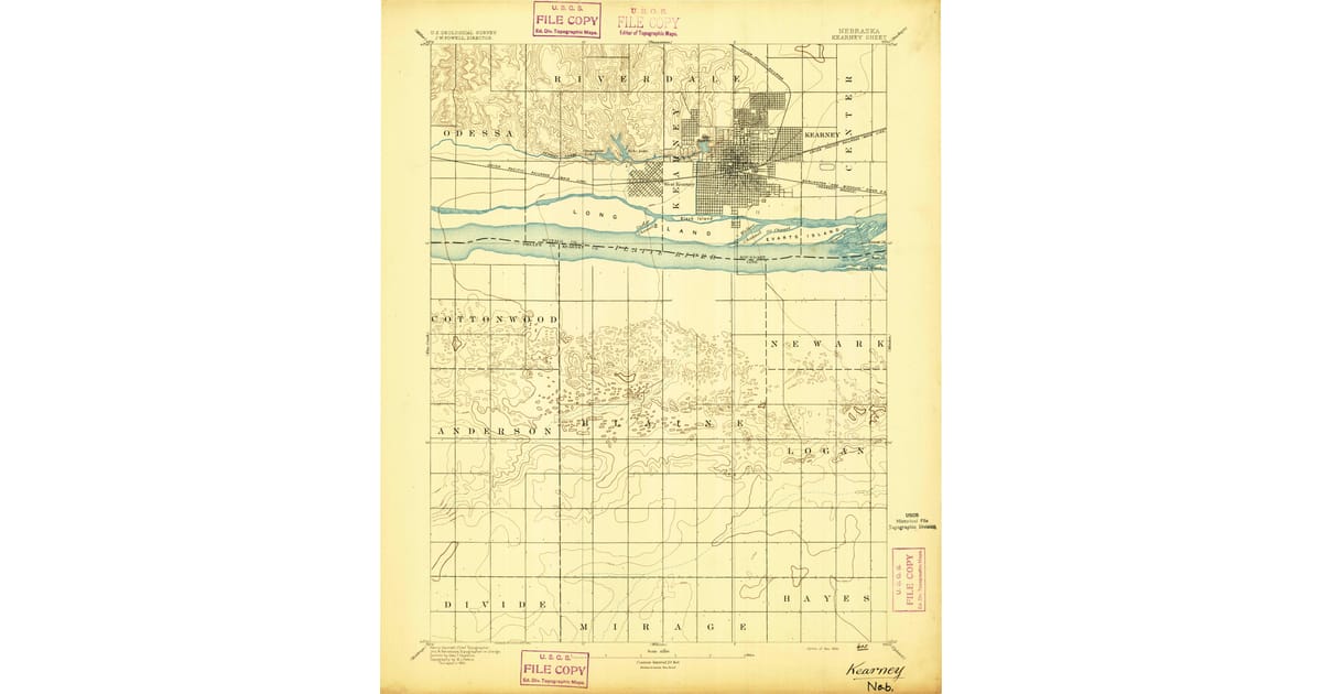 Old Maps of Kearney, NE for Academic Research | Pastmaps