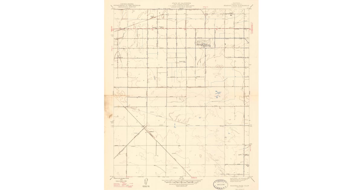 1947 Map of Kearney Park, Fresno County, CA — High-Res | Pastmaps