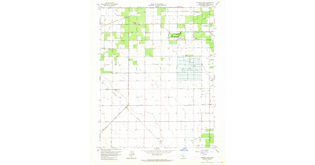 1963 Map of Kearney Park, Fresno County, CA — High-Res | Pastmaps