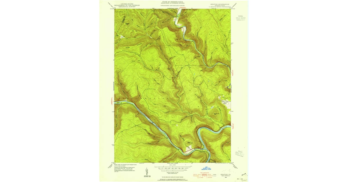 1946 Map of Keating, Clinton County, PA — High-Res | Pastmaps