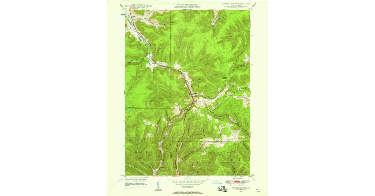 1948 Map of Keating Summit, Potter County, PA — High-Res | Pastmaps