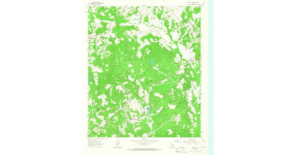 1964 Map of Keechi, Freestone County, TX — High-Res | Pastmaps