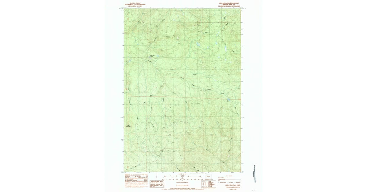 1984 Map of Keel Mountain, Linn County, OR — High-Res | Pastmaps