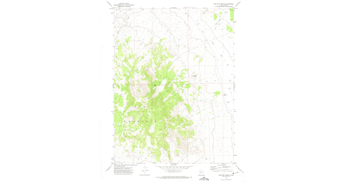 1971 Map of Keg Mtn Ranch, Juab County, UT — High-Res | Pastmaps