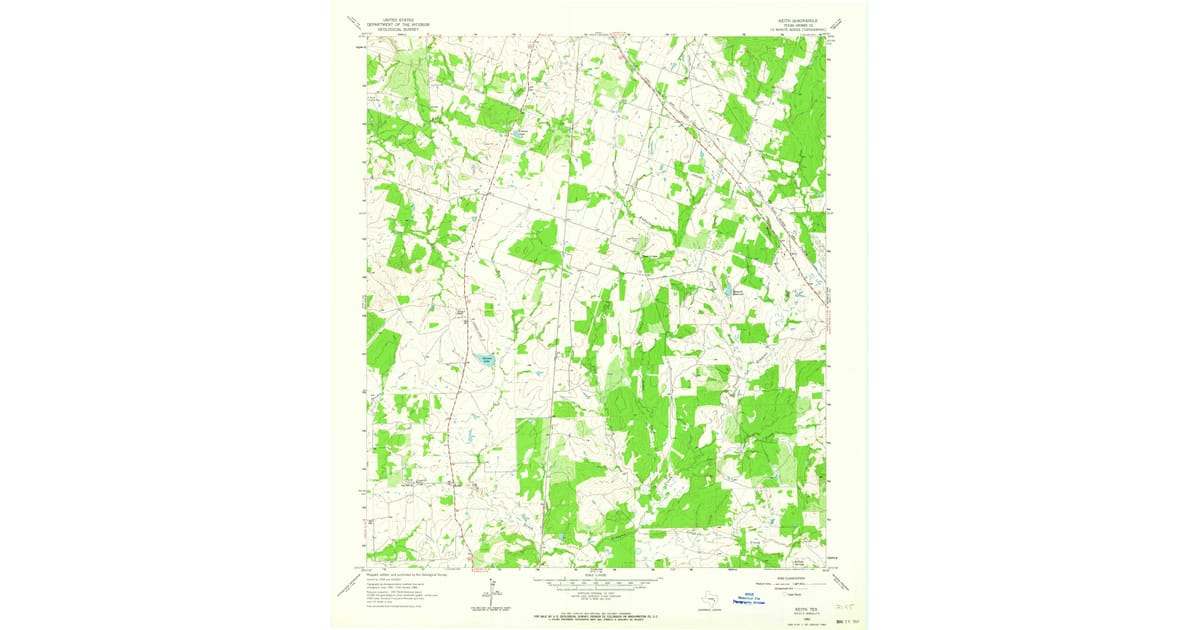 1962 Map of Keith, Grimes County, TX — High-Res | Pastmaps