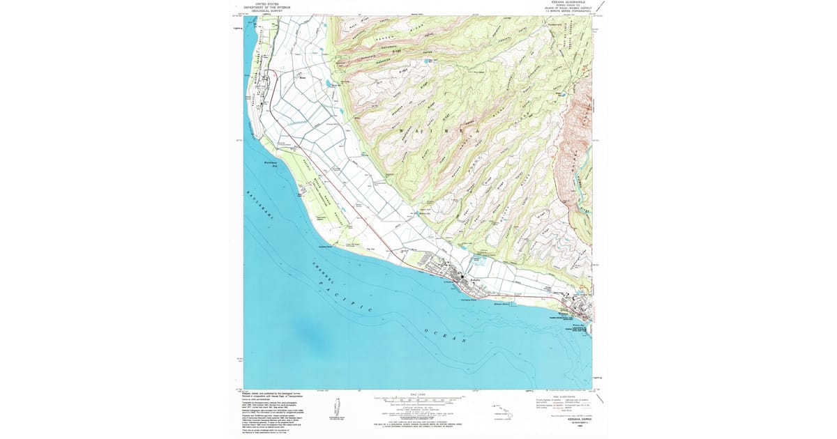 1983 Map of Kekaha, HI — High-Res | Pastmaps