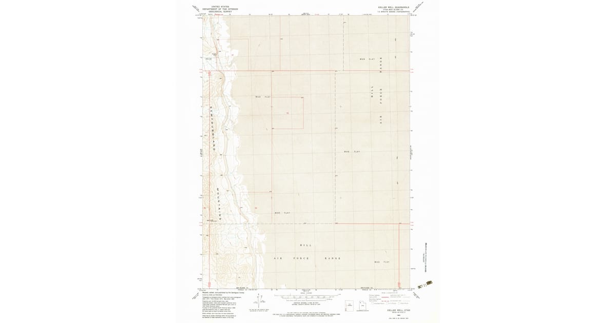 1983 Map of Keller Well, Box Elder County, UT — High-Res | Pastmaps