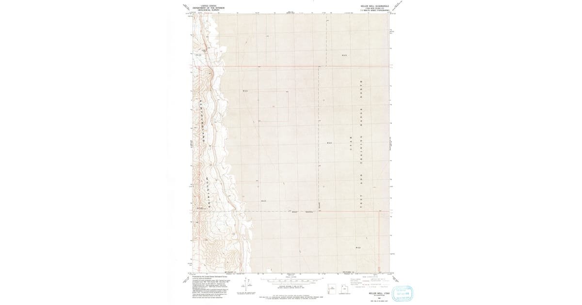 1991 Map of Keller Well, Box Elder County, UT — High-Res | Pastmaps