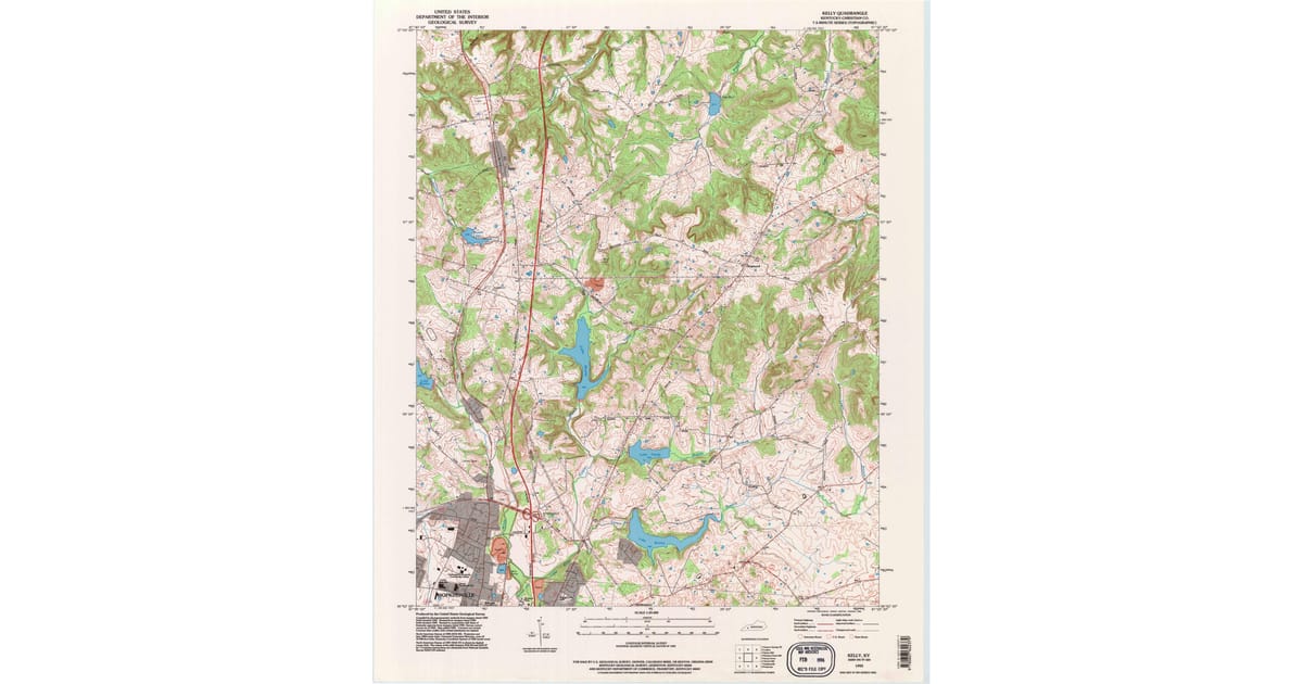 1990s Maps of Christian County, KY | Pastmaps
