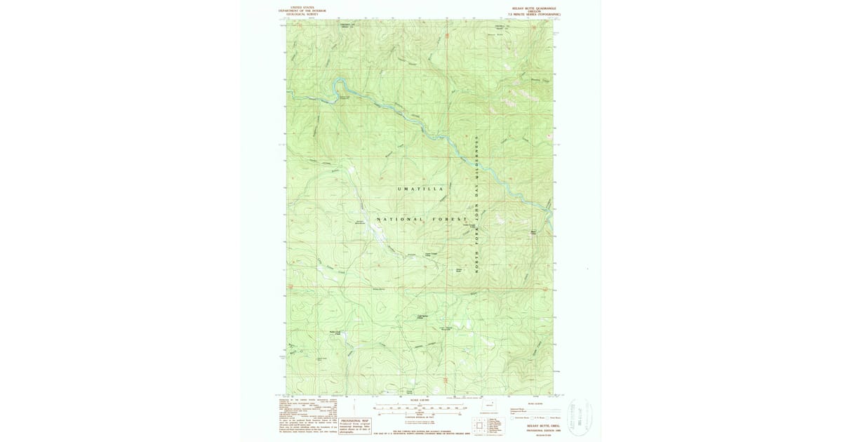 1988 Map of Kelsay Butte, Grant County, OR — High-Res | Pastmaps