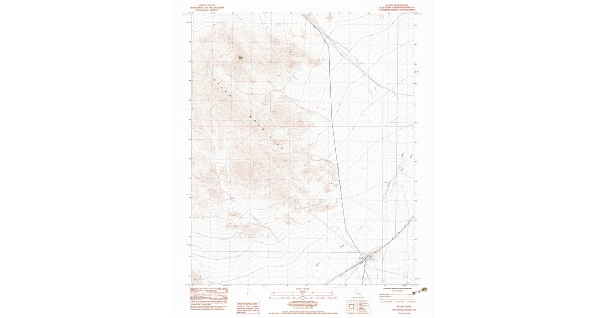1983 Map of Kelso, San Bernardino County, CA — High-Res | Pastmaps
