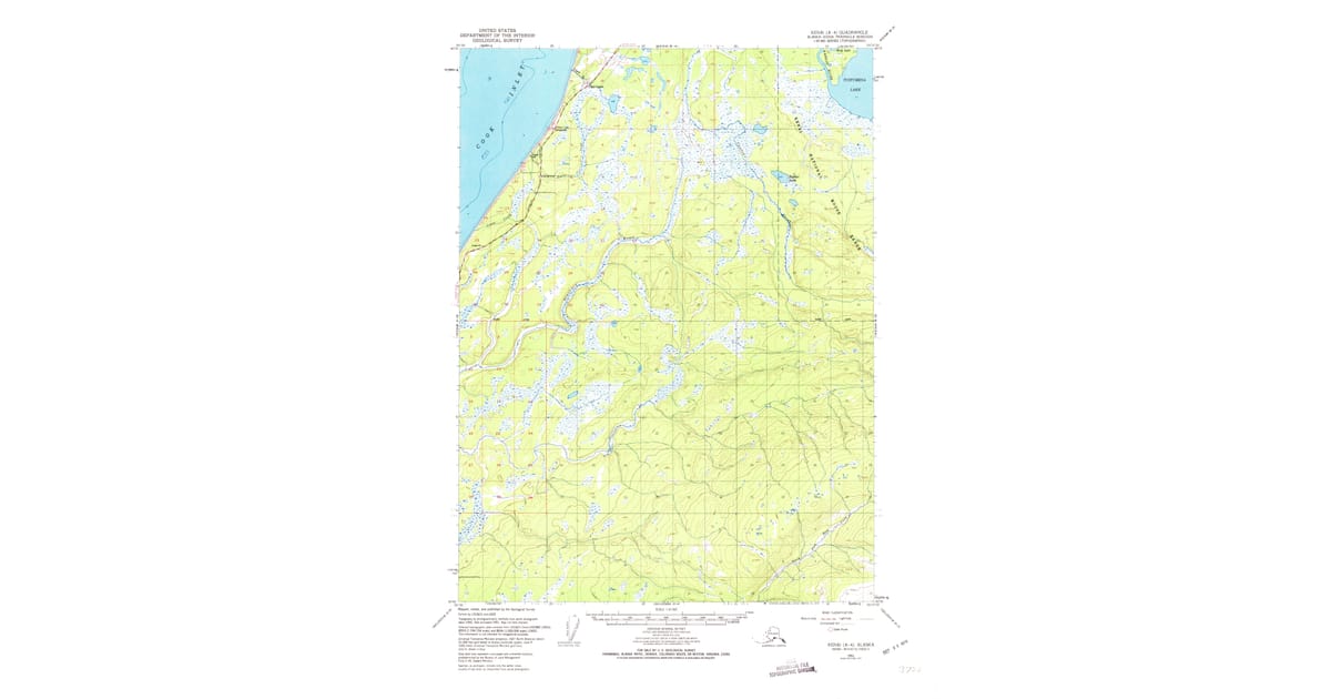 1951 Map of Kenai A-4, Kenai Peninsula Borough, AK — High-Res | Pastmaps