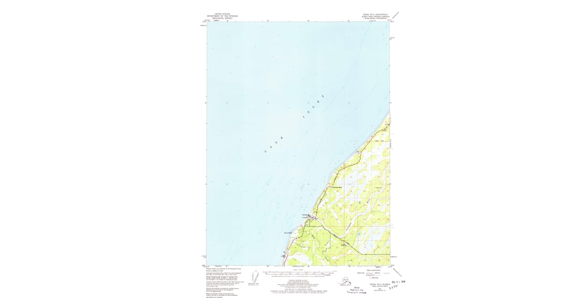 1951 Map of Kenai A-5, Kenai Peninsula Borough, AK — High-Res, 1978 ...