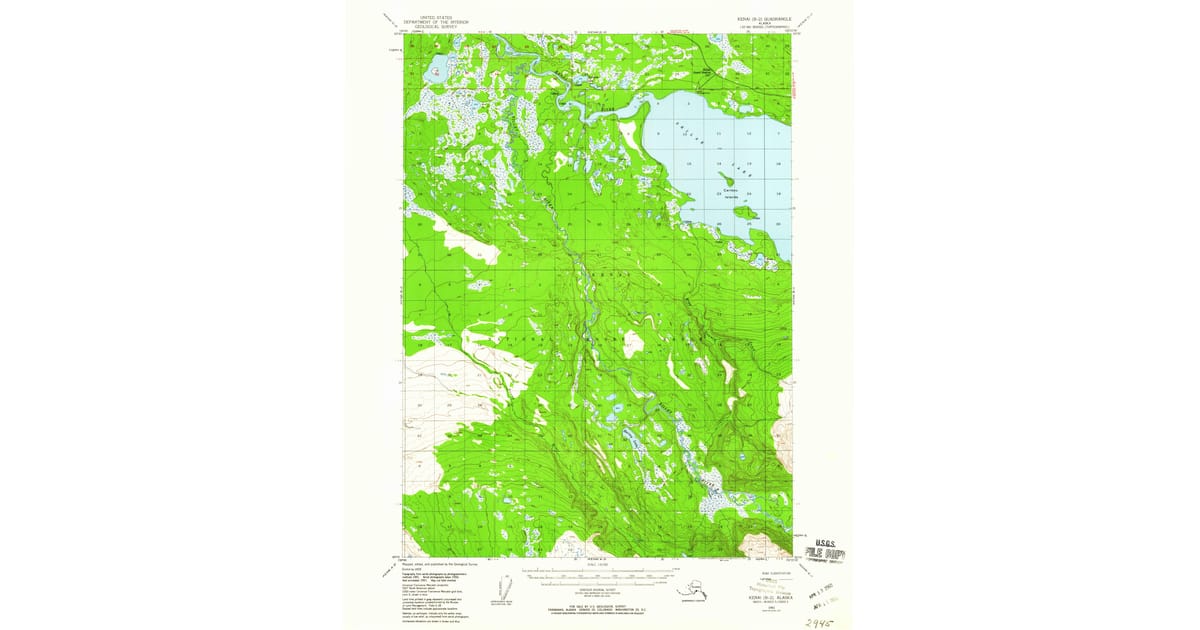1951 Map of Kenai B-2, Kenai Peninsula Borough, AK — High-Res | Pastmaps