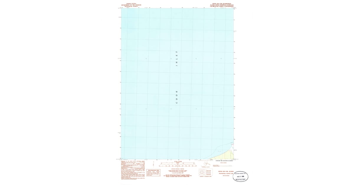 1986 Map of Kenai B-4 NW, Kenai Peninsula Borough, AK — High-Res | Pastmaps