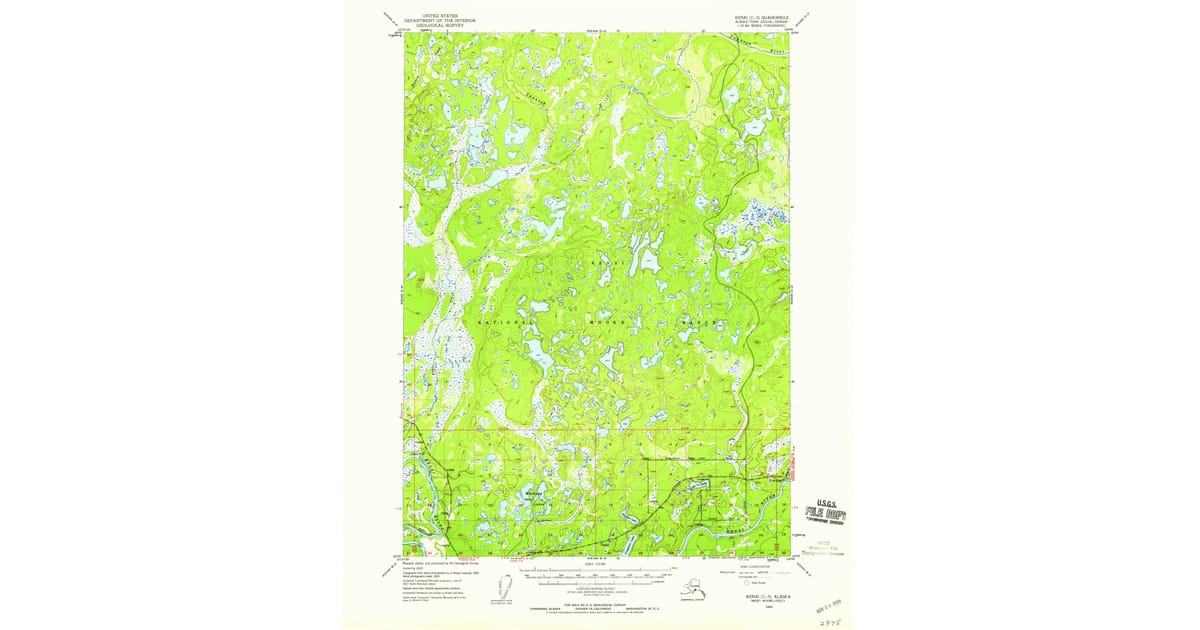 1950 Map of Kenai C-3, Kenai Peninsula Borough, AK — High-Res | Pastmaps
