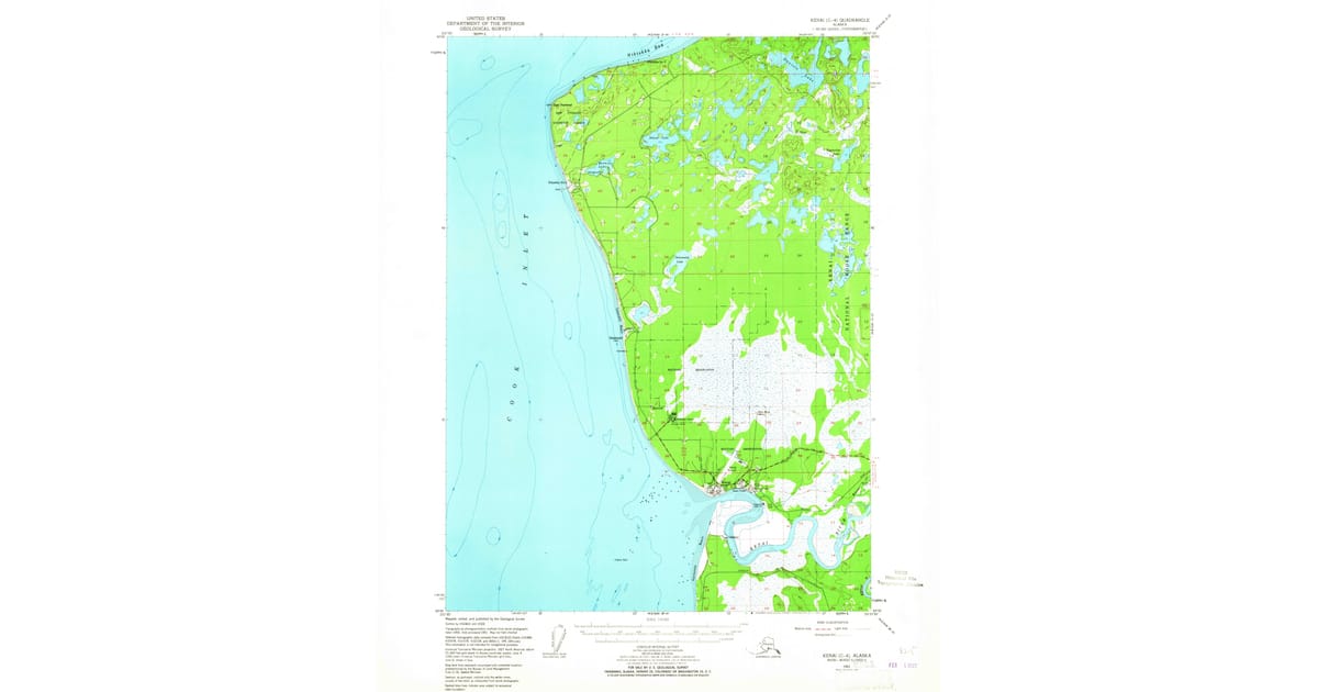 1951 Map of Kenai C-4, Kenai Peninsula Borough, AK — High-Res | Pastmaps