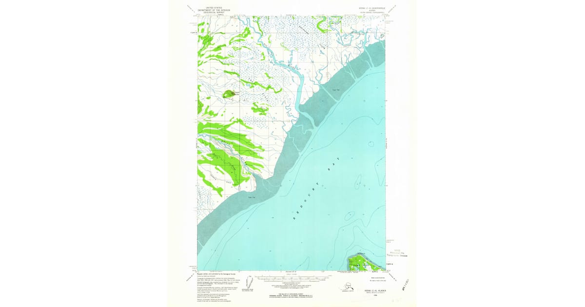 1958 Map of Kenai C-6, Kenai Peninsula Borough, AK — High-Res | Pastmaps