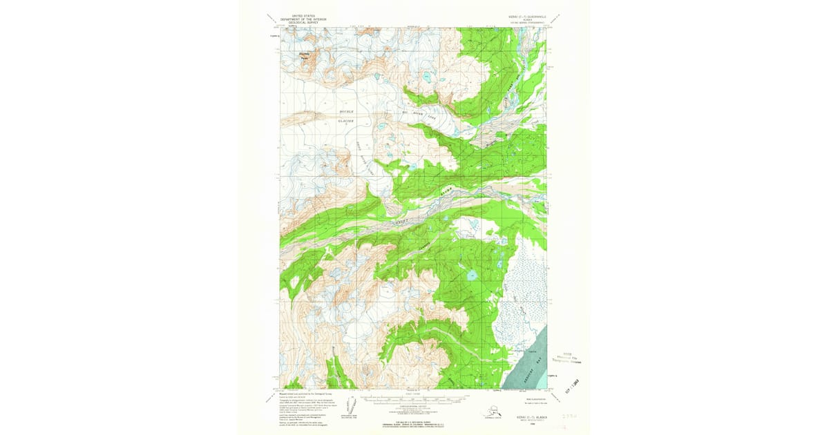 1958 Map of Kenai C-7, Kenai Peninsula Borough, AK — High-Res | Pastmaps