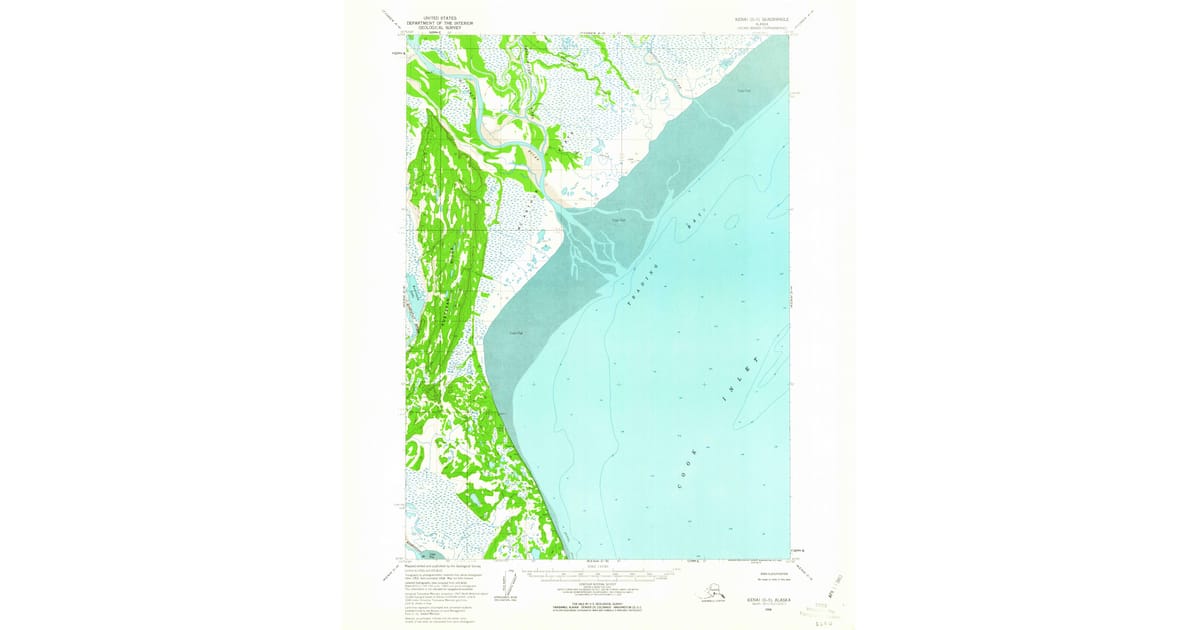 1958 Map of Kenai D-5, Kenai Peninsula Borough, AK — High-Res | Pastmaps