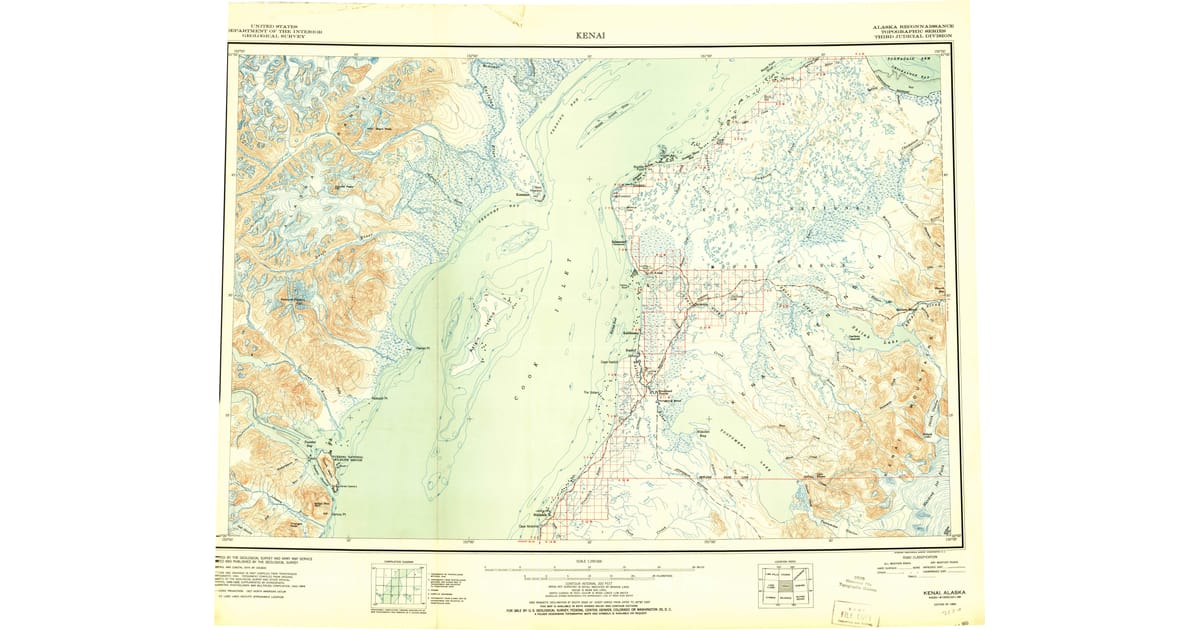 1950s Maps of Cohoe, AK | Pastmaps
