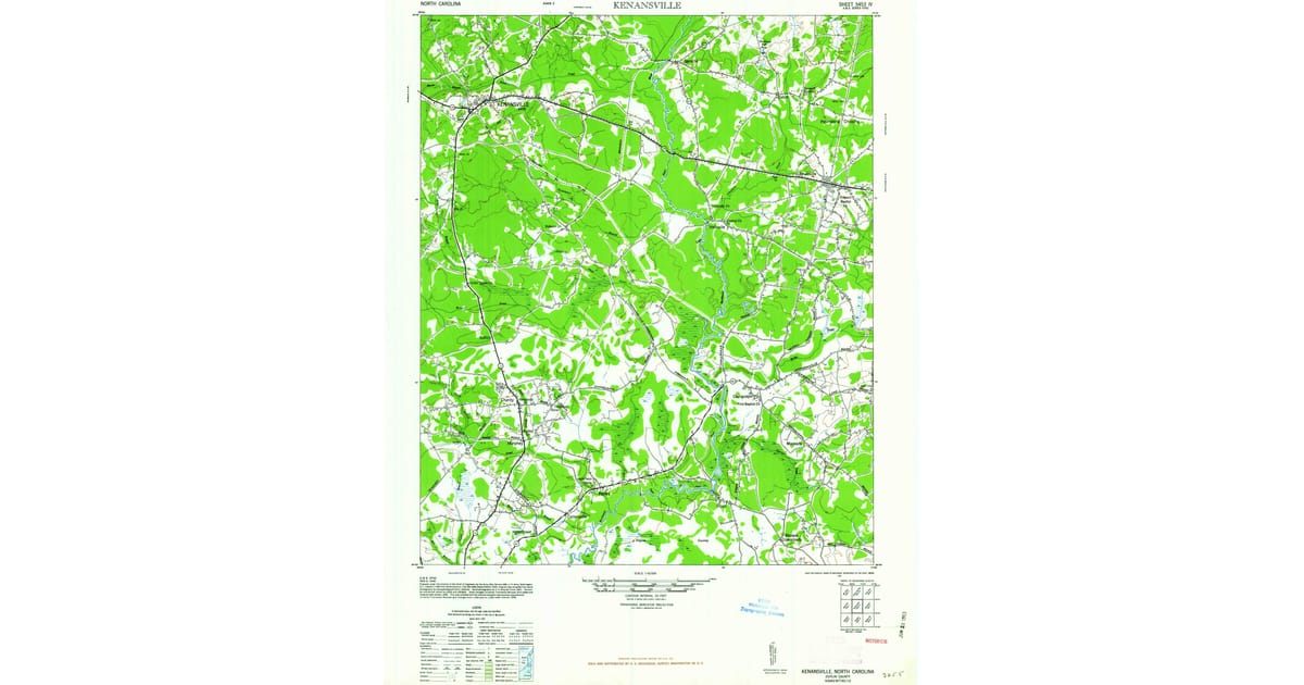 1948 Map of Kenansville, NC — High-Res | Pastmaps