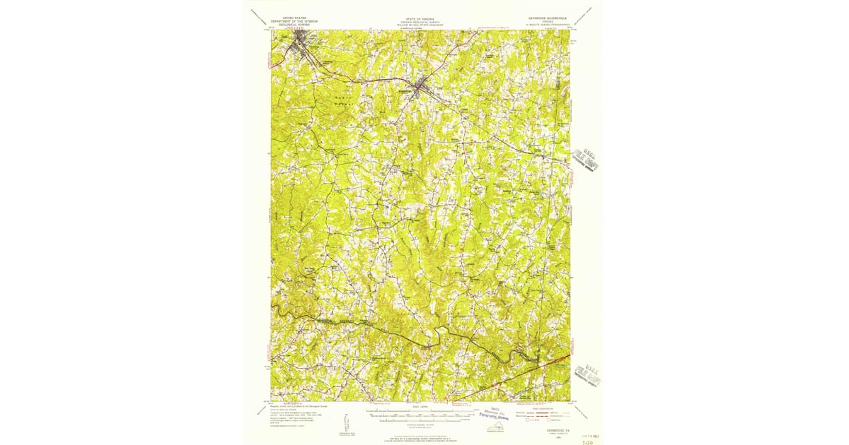 1955 Map of Kenbridge, VA — High-Res | Pastmaps