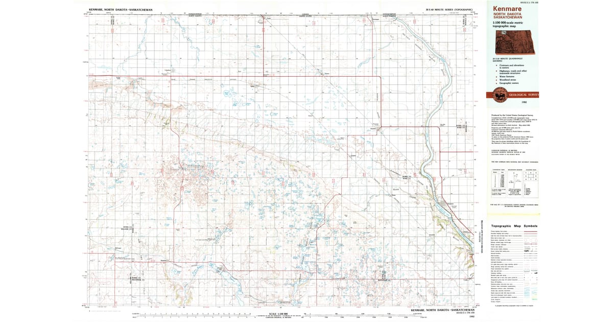 1980s Maps of Burke County, ND | Pastmaps