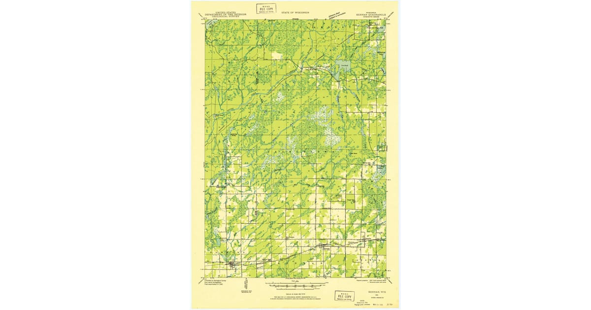 Old Maps of Hawkins, WI for Metal Detecting | Pastmaps