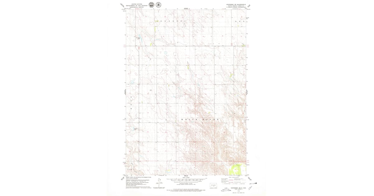 1978 Map of Kennebec SE, Lyman County, SD — High-Res | Pastmaps