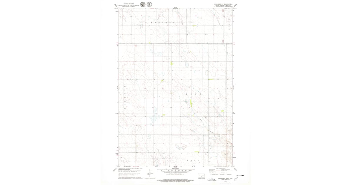 1978 Map of Kennebec SW, Lyman County, SD — High-Res | Pastmaps