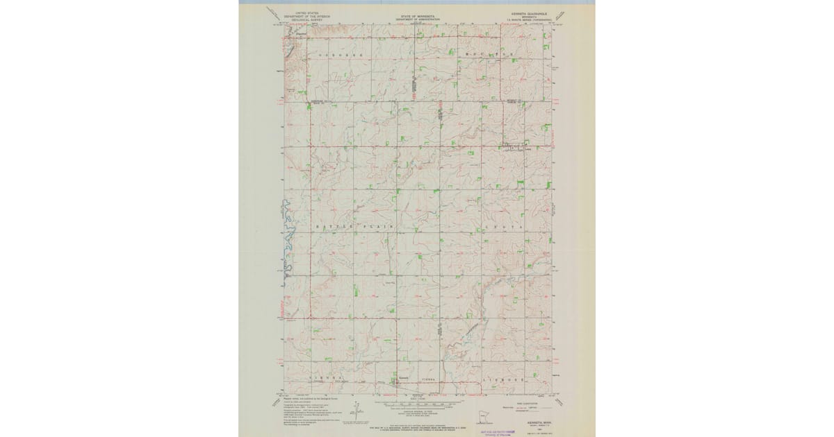 1967 Map of Kenneth, MN — High-Res | Pastmaps
