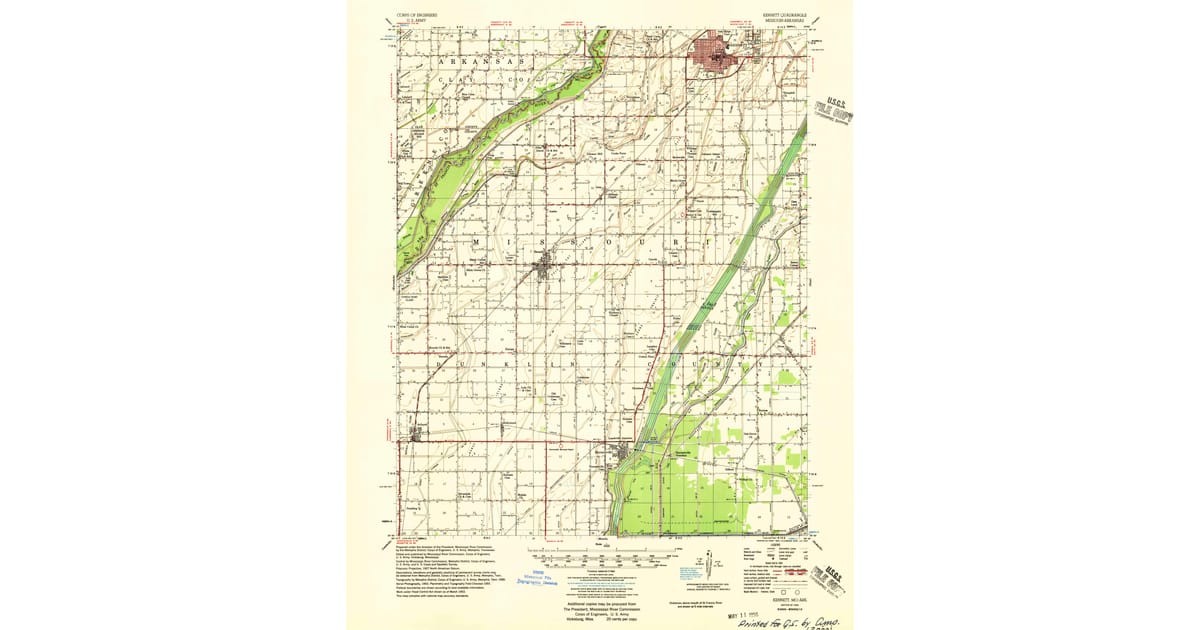 1950s Maps of Octa, MO | Pastmaps