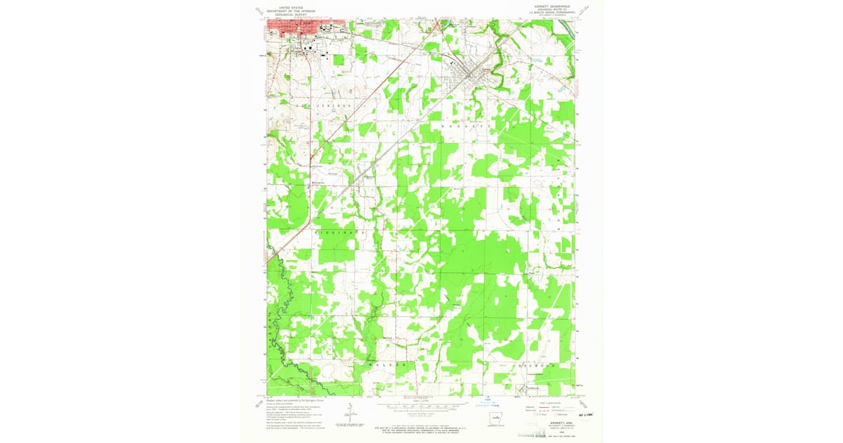 1964 Map of Kensett, AR — High-Res | Pastmaps