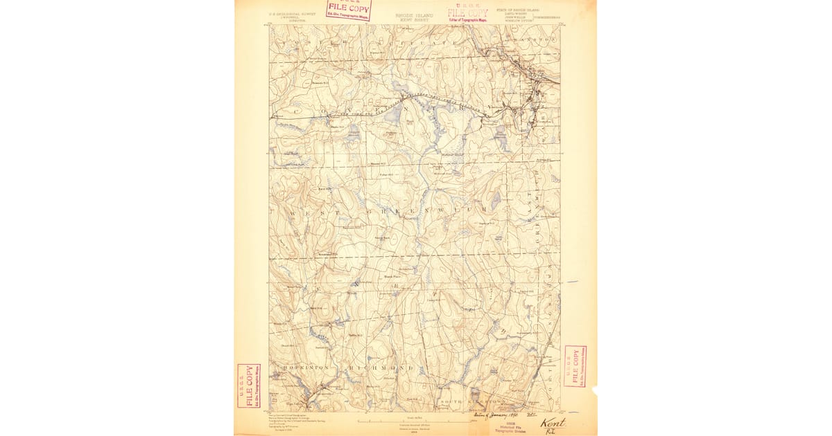 Old Maps of Fiskeville, Scituate | Pastmaps