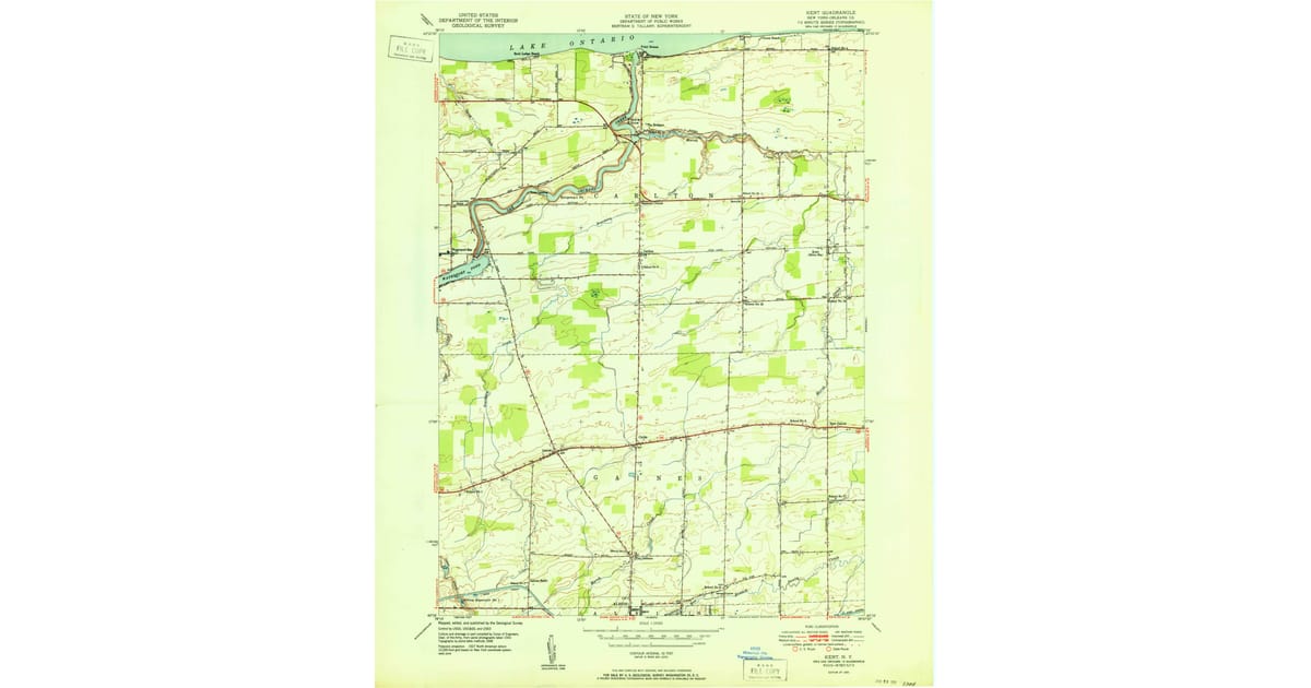 1951 Map of Kent, Orleans County, NY — High-Res | Pastmaps