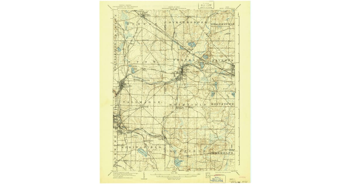 Old Maps of Kent, OH for Hiking & Exploration | Pastmaps