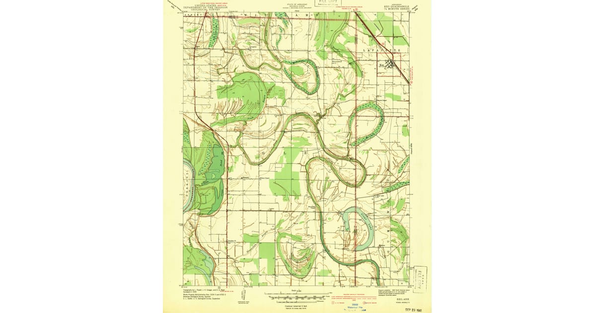 1939 Map of Keo, AR — High-Res | Pastmaps