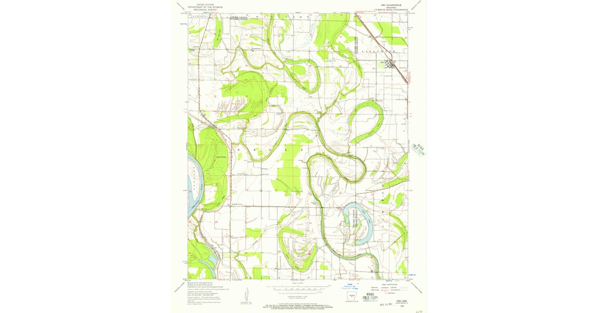 1954 Map of Keo, AR — High-Res | Pastmaps