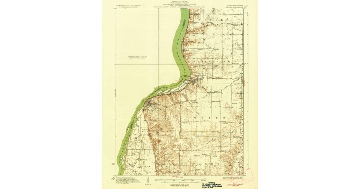 Old Maps of Warsaw, IL for Academic Research | Pastmaps