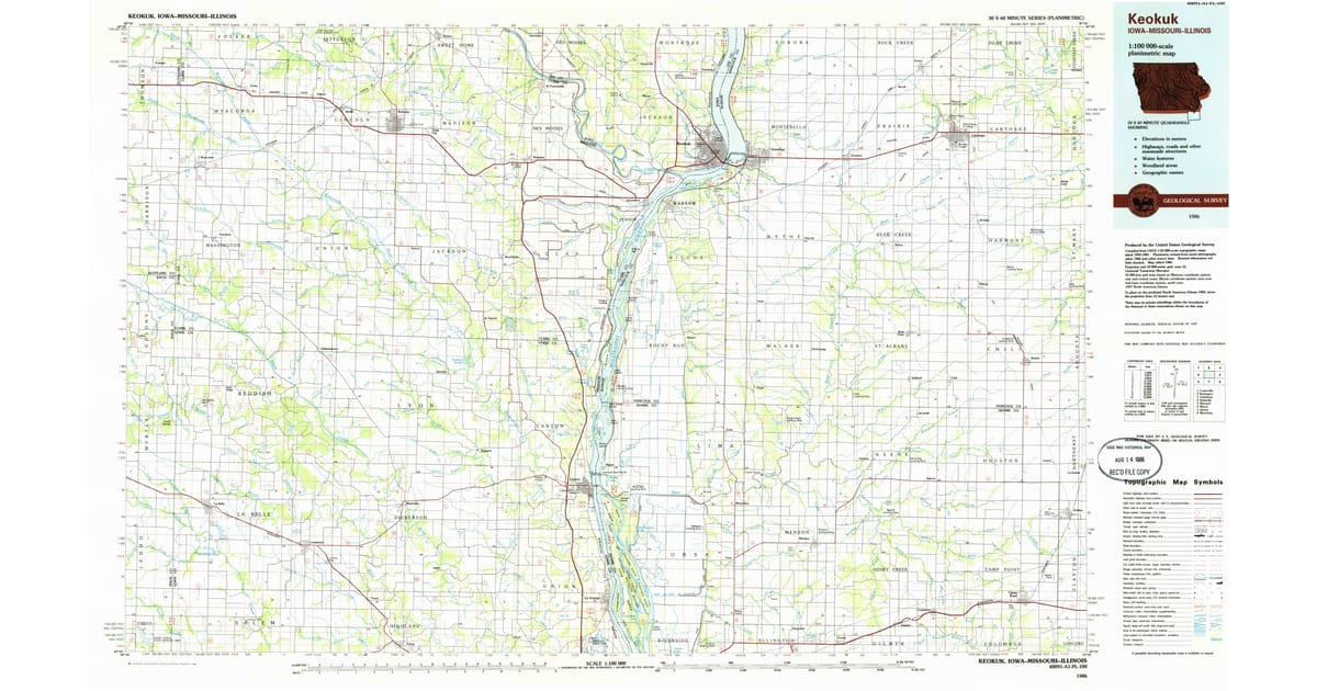 1980s Maps of Warsaw, IL | Pastmaps