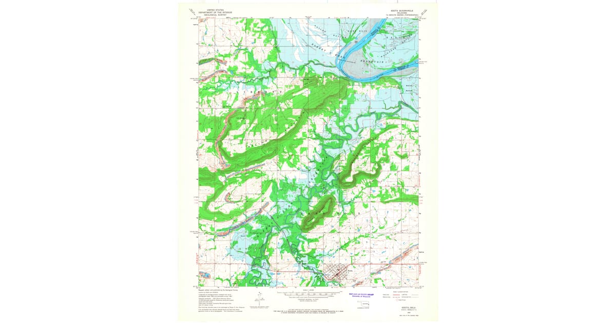 1967 Map of Keota, OK — High-Res | Pastmaps